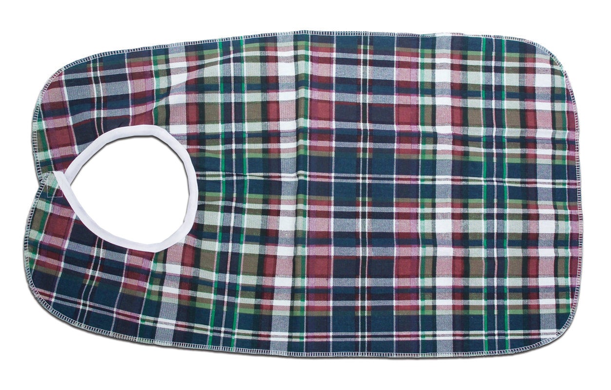 ESSENTIAL MEDICAL DELUXE PATIENT BIB - PLAID | WILLIAMS MEDICAL SUPPLY, INC